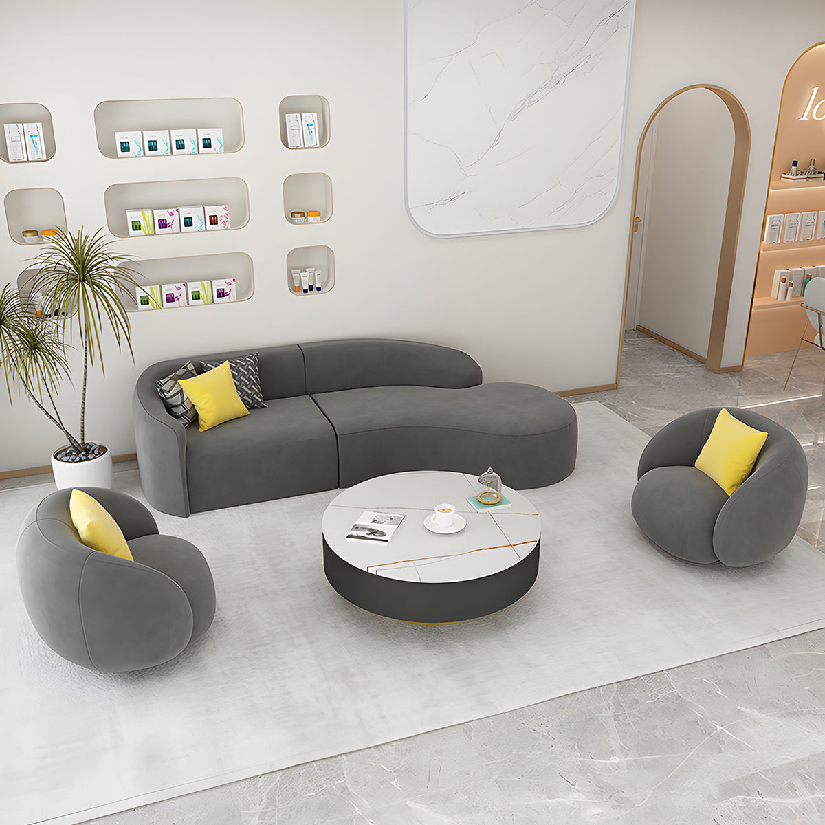 応接ソファ ソファー オフィスソファー 受付ソファー リビングソファー ウレタンフォーム 広い座面 人間工学 カスタマイズ可能 JDSF-S – Kagushop